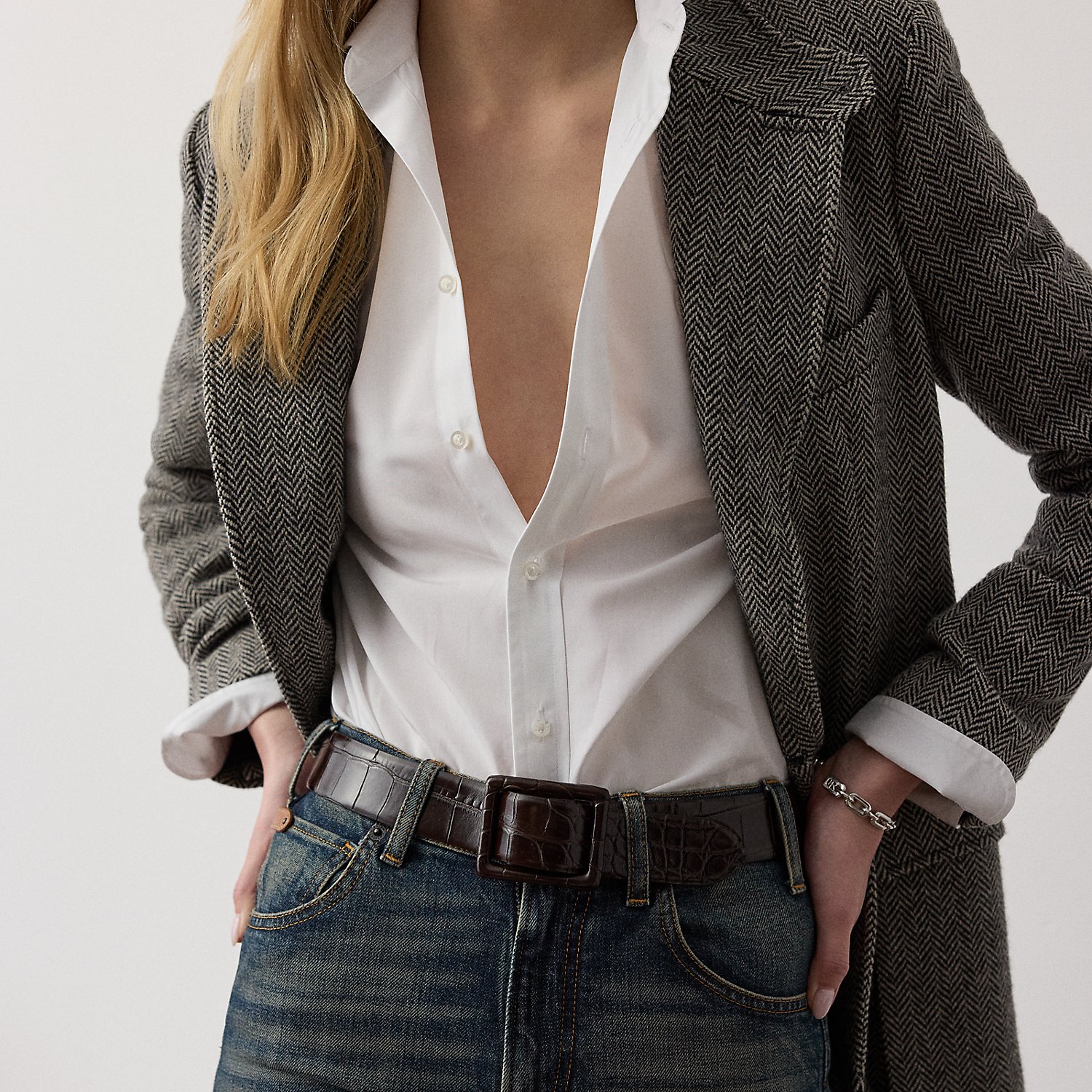 RALPH LAUREN Ralph Lauren Trench Buckle Alligator Belt